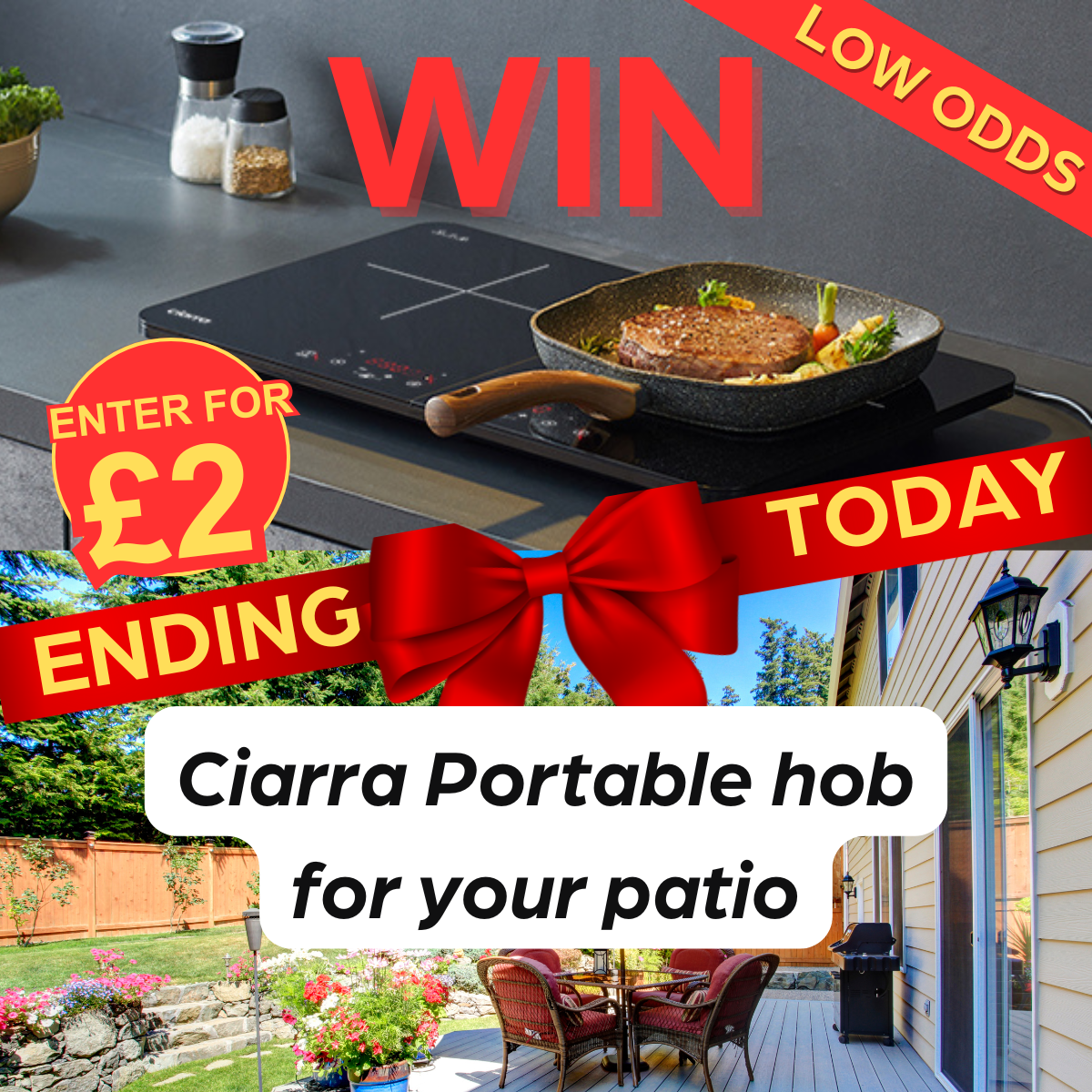 LIVEDRAW#12 WIN CIARRA CUTIH2 PORTABLE HOB FOR YOUR SUMMER PATIO/GARDEN ...